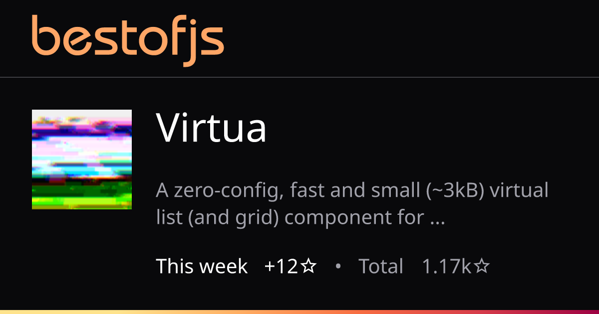 Best of JS • Virtua